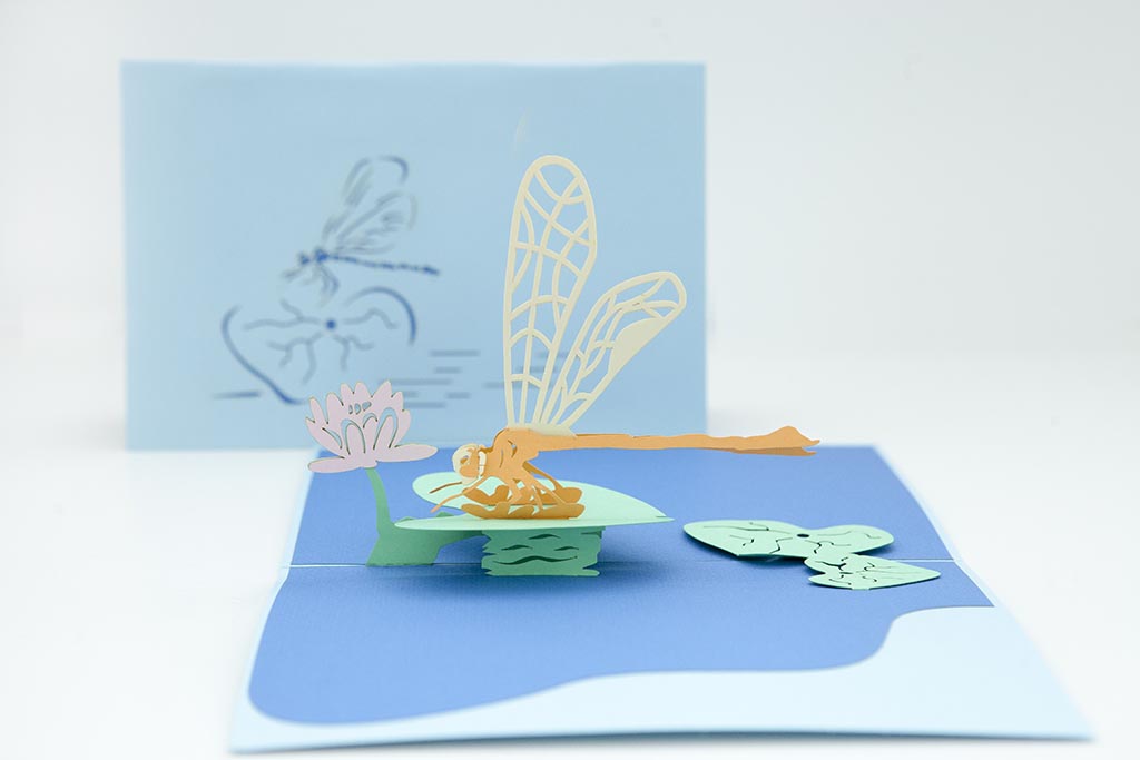 Dragonfly Pop-Up Card - Pop-up Pigeon